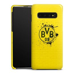 DeinDesign Galaxy S10 Handy Premium Case Smartphone Handyh&uuml;lle Schutzh&uuml;lle gl&auml;nzend Official Licensed Product Bvb Borussia Dortmund Premium Case