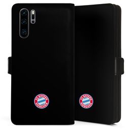 DeinDesign Huawei P30 Pro Handy Klapph&uuml;lle Handyh&uuml;lle aus Kunst Leder schwarz Flip Case Fcb Fc Bayern M&uuml;nchen Logo Sideflip mit langer Lasche