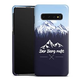 DeinDesign Galaxy S10 Handy Premium Case Smartphone Handyh&uuml;lle Schutzh&uuml;lle gl&auml;nzend Wanderlust Sky Mountain Premium Case