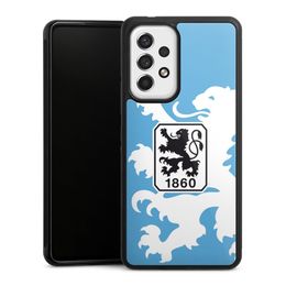 DeinDesign Galaxy A53 5G Handy Gallery Case Handyh&uuml;lle 9H Geh&auml;rtetes Glas R&uuml;ckseite H&uuml;lle Tsv 1860 M&uuml;nchen Official Licensed Product Coat Of Arms Gallery Case