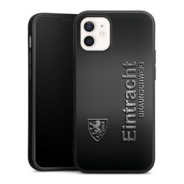 DeinDesign iPhone 12 mini Handy Premium Silikon H&uuml;lle Handyh&uuml;lle schwarz Case Logo Eintracht Braunschweig Official Licensed Product Silikon Premium Case