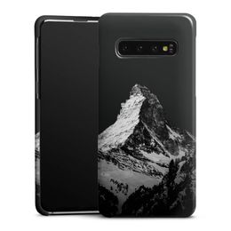 DeinDesign Galaxy S10 Handy Premium Case Smartphone Handyh&uuml;lle Schutzh&uuml;lle gl&auml;nzend Mountain Snow Mountain Top Premium Case