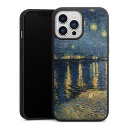 DeinDesign iPhone 13 Pro Max Handy Premium Silikon H&uuml;lle Handyh&uuml;lle schwarz Case Kunst Painting Silikon Premium Case