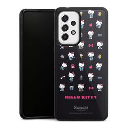 DeinDesign Galaxy A53 5G Handy Gallery Case Handyh&uuml;lle 9H Geh&auml;rtetes Glas R&uuml;ckseite H&uuml;lle Kindheit Merchandise Hello Kitty Gallery Case