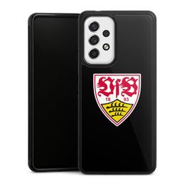 DeinDesign Galaxy A53 5G Handy Gallery Case Handyh&uuml;lle 9H Geh&auml;rtetes Glas R&uuml;ckseite H&uuml;lle Coat Of Arms Vfb Stuttgart Official Licensed Product Gallery Case