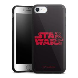 DeinDesign iPhone SE (2020) Handy Gallery Case Handyh&uuml;lle 9H Geh&auml;rtetes Glas R&uuml;ckseite H&uuml;lle Star Wars Logo Merchandise Gallery Case