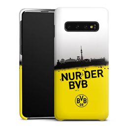 DeinDesign Galaxy S10 Handy Premium Case Smartphone Handyh&uuml;lle Schutzh&uuml;lle gl&auml;nzend Borussia Dortmund Statement Bvb Premium Case
