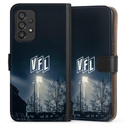 DeinDesign Galaxy A53 5G Handy Klapph&uuml;lle Handyh&uuml;lle aus Kunst Leder schwarz Flip Case Soccer Vfl Osnabr&uuml;ck Official Licensed Product Sideflip mit langer Lasche