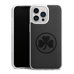 DeinDesign iPhone 13 Pro Handy Silikon H&uuml;lle Case wei&szlig; Handyh&uuml;lle Official Licensed Product Spvgg Greuther F&uuml;rth Clover Silikon Case