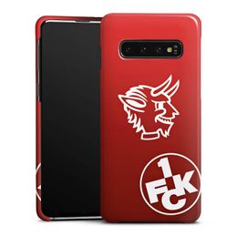 DeinDesign Galaxy S10 Handy Premium Case Smartphone Handyh&uuml;lle Schutzh&uuml;lle gl&auml;nzend Devil Official Licensed Product 1. Fc Kaiserslautern Premium Case