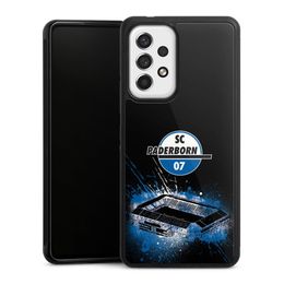 DeinDesign Galaxy A53 5G Handy Gallery Case Handyh&uuml;lle 9H Geh&auml;rtetes Glas R&uuml;ckseite H&uuml;lle Stadium Sc Paderborn 07 Official Licensed Product Gallery Case
