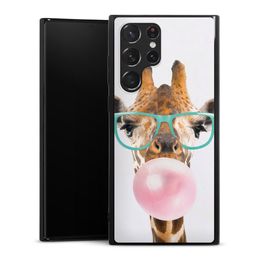 DeinDesign Galaxy S22 Ultra Handy Silikon H&uuml;lle Case schwarz Handyh&uuml;lle Giraffe Animals Glasses