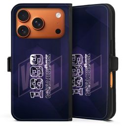 DeinDesign iPhone 17 Pro Handy Klapph&uuml;lle Handyh&uuml;lle aus Kunst Leder schwarz Flip Case Official Licensed Product Vfl Osnabr&uuml;ck Sports Sideflip mit Lasche