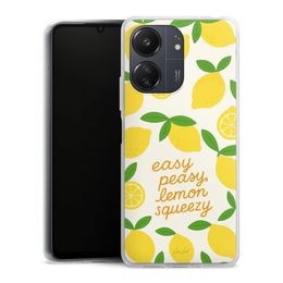 DeinDesign Xiaomi Redmi 13C 4G Handy Silikon H&uuml;lle Case transparent Handyh&uuml;lle Spruch Statement Lemon Silikon Case