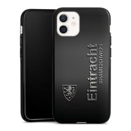 DeinDesign iPhone 12 mini Handy Silikon H&uuml;lle Case schwarz Handyh&uuml;lle Logo Eintracht Braunschweig Official Licensed Product