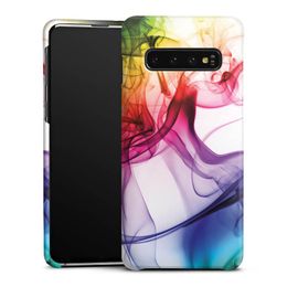 DeinDesign Galaxy S10 Handy Premium Case Smartphone Handyh&uuml;lle Schutzh&uuml;lle gl&auml;nzend Rainbow Colour Water Premium Case