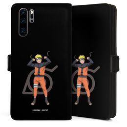 DeinDesign Huawei P30 Pro Handy Klapph&uuml;lle Handyh&uuml;lle aus Kunst Leder schwarz Flip Case Official Licensed Product Anime Naruto Shippuden Sideflip mit langer 