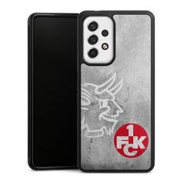 DeinDesign Galaxy A53 5G Handy Gallery Case Handyh&uuml;lle 9H Geh&auml;rtetes Glas R&uuml;ckseite H&uuml;lle Devil 1. Fc Kaiserslautern 1. Fck Gallery Case