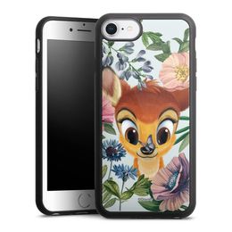 DeinDesign iPhone SE (2020) Handy Gallery Case Handyh&uuml;lle 9H Geh&auml;rtetes Glas R&uuml;ckseite H&uuml;lle Disney Flowers Bambi Gallery Case
