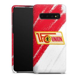 DeinDesign Galaxy S10 Handy Premium Case Smartphone Handyh&uuml;lle Schutzh&uuml;lle gl&auml;nzend 1. Fc Union Berlin Logo Official Licensed Product Premium Case
