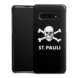DeinDesign Galaxy S10 Handy Premium Case Smartphone Handyh&uuml;lle Schutzh&uuml;lle gl&auml;nzend Totenkopf Fc St. Pauli Official Licensed Product Premium Case