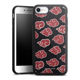 DeinDesign iPhone SE (2020) Handy Gallery Case Handyh&uuml;lle 9H Geh&auml;rtetes Glas R&uuml;ckseite H&uuml;lle Naruto Shippuden Pattern Akatsuki Gallery Case