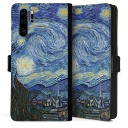 DeinDesign Huawei P30 Pro Handy Klapph&uuml;lle Handyh&uuml;lle aus Kunst Leder schwarz Flip Case The Starry Night Kunst Sideflip mit langer Lasche