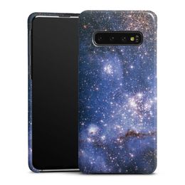 DeinDesign Galaxy S10 Handy Premium Case Smartphone Handyh&uuml;lle Schutzh&uuml;lle gl&auml;nzend Galaxy Weltall Weltraum Premium Case