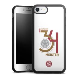 DeinDesign iPhone SE (2020) Handy Gallery Case Handyh&uuml;lle 9H Geh&auml;rtetes Glas R&uuml;ckseite H&uuml;lle Master Official Licensed Product Fc Bayern M&uuml;nchen Gallery Case