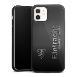 DeinDesign iPhone 12 Handy Gallery Case Handyh&uuml;lle 9H Geh&auml;rtetes Glas R&uuml;ckseite H&uuml;lle Logo Eintracht Braunschweig Official Licensed Product Gallery Case