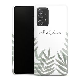 DeinDesign Galaxy A52s 5G Handy Premium Case Smartphone Handyh&uuml;lle Schutzh&uuml;lle gl&auml;nzend Jungle Palm Tree Water Colour Premium Case