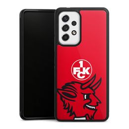DeinDesign Galaxy A53 5G Handy Gallery Case Handyh&uuml;lle 9H Geh&auml;rtetes Glas R&uuml;ckseite H&uuml;lle 1. Fc Kaiserslautern 1. Fck Devil Gallery Case