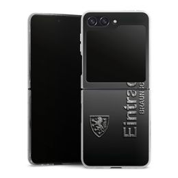 DeinDesign Galaxy Z Flip 5 Handy Hard Case Schutzh&uuml;lle transparent Smartphone Handy H&uuml;lle Eintracht Braunschweig Logo Official Licensed Product Hard Case