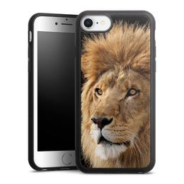 DeinDesign iPhone SE (2020) Handy Gallery Case Handyh&uuml;lle 9H Geh&auml;rtetes Glas R&uuml;ckseite H&uuml;lle Jungle Lion Photography Gallery Case
