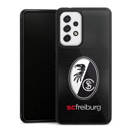 DeinDesign Galaxy A53 5G Handy Gallery Case Handyh&uuml;lle 9H Geh&auml;rtetes Glas R&uuml;ckseite H&uuml;lle Scratch Sc Freiburg Official Licensed Product Gallery Case