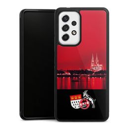 DeinDesign Galaxy A53 5G Handy Gallery Case Handyh&uuml;lle 9H Geh&auml;rtetes Glas R&uuml;ckseite H&uuml;lle 1. Fc K&ouml;ln Official Licensed Product Skyline Gallery Case