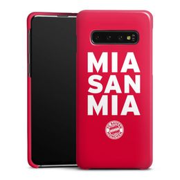 DeinDesign Galaxy S10 Handy Premium Case Smartphone Handyh&uuml;lle Schutzh&uuml;lle gl&auml;nzend Fcb Mia San Mia Fc Bayern M&uuml;nchen Premium Case