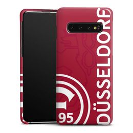 DeinDesign Galaxy S10 Handy Premium Case Smartphone Handyh&uuml;lle Schutzh&uuml;lle gl&auml;nzend Lettering F95 Fortuna D&uuml;sseldorf Premium Case