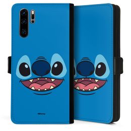 DeinDesign Huawei P30 Pro Handy Klapph&uuml;lle Handyh&uuml;lle aus Kunst Leder schwarz Flip Case Official Licensed Product Disney Lilo & Stitch Sideflip mit langer Lasche