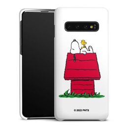 DeinDesign Galaxy S10 Handy Premium Case Smartphone Handyh&uuml;lle Schutzh&uuml;lle gl&auml;nzend Snoopy Peanuts Official Licensed Product Premium Case