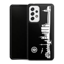 DeinDesign Galaxy A53 5G Handy Gallery Case Handyh&uuml;lle 9H Geh&auml;rtetes Glas R&uuml;ckseite H&uuml;lle Skyline Sge Eintracht Frankfurt Gallery Case