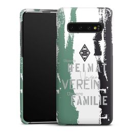 DeinDesign Galaxy S10 Handy Premium Case Smartphone Handyh&uuml;lle Schutzh&uuml;lle gl&auml;nzend Borussia M&ouml;nchengladbach Official Licensed Product Statement Premium Case
