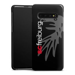 DeinDesign Galaxy S10 Handy Premium Case Smartphone Handyh&uuml;lle Schutzh&uuml;lle gl&auml;nzend Logo Sc Freiburg Official Licensed Product Premium Case