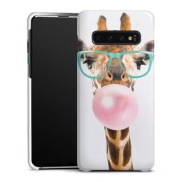 DeinDesign Galaxy S10 Handy Premium Case Smartphone Handyh&uuml;lle Schutzh&uuml;lle gl&auml;nzend Giraffe Animals Glasses Premium Case