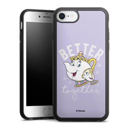 DeinDesign iPhone SE (2020) Handy Gallery Case Handyh&uuml;lle 9H Geh&auml;rtetes Glas R&uuml;ckseite H&uuml;lle The Beauty And The Beast Tassilo Disney Gallery Case