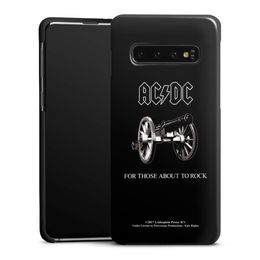 DeinDesign Galaxy S10 Handy Premium Case Smartphone Handyh&uuml;lle Schutzh&uuml;lle gl&auml;nzend Music Acdc Merchandise Premium Case