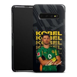 DeinDesign Galaxy S10 Handy Premium Case Smartphone Handyh&uuml;lle Schutzh&uuml;lle gl&auml;nzend Borussia Dortmund Gregor Kobel Bvb Premium Case