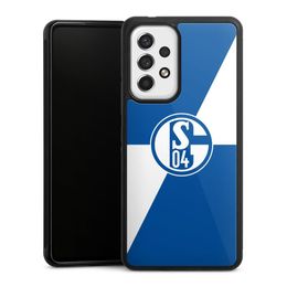 DeinDesign Galaxy A53 5G Handy Gallery Case Handyh&uuml;lle 9H Geh&auml;rtetes Glas R&uuml;ckseite H&uuml;lle Official Licensed Product Fc Schalke 04 Bundesliga Gallery Case