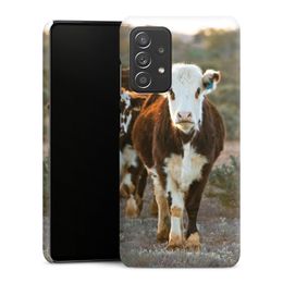 DeinDesign Galaxy A52s 5G Handy Premium Case Smartphone Handyh&uuml;lle Schutzh&uuml;lle matt Farmer Calf Cow Premium Case