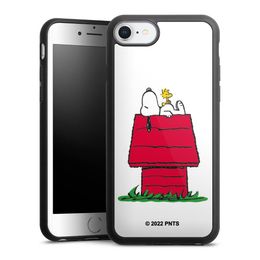 DeinDesign iPhone SE (2020) Handy Gallery Case Handyh&uuml;lle 9H Geh&auml;rtetes Glas R&uuml;ckseite H&uuml;lle Snoopy Official Licensed Product Peanuts Gallery Case